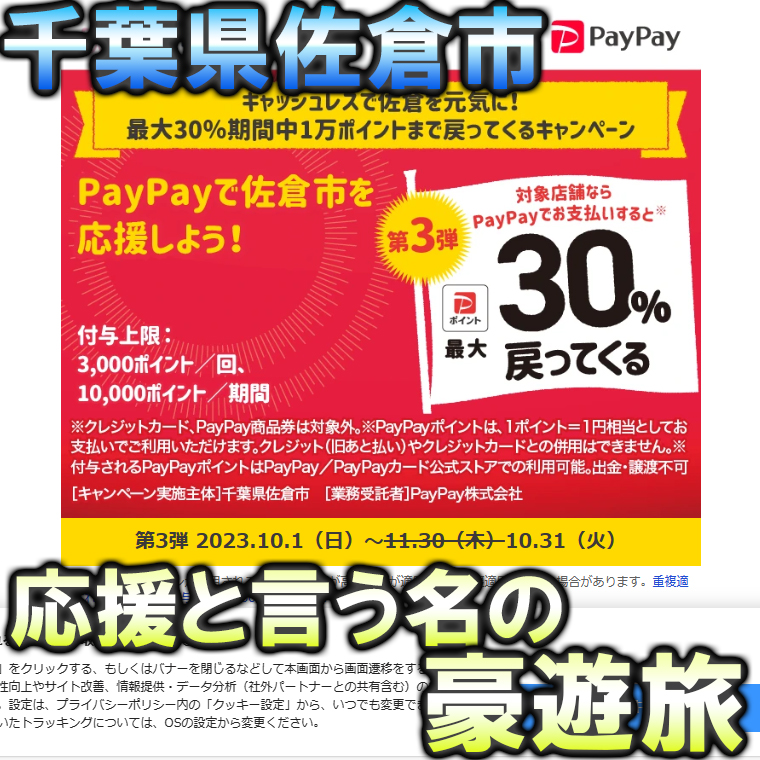 PayPayで支払えば30%ポイントが戻ってくるってので佐倉市を応援してきました! | まるっと千葉を知り尽くしたい♪